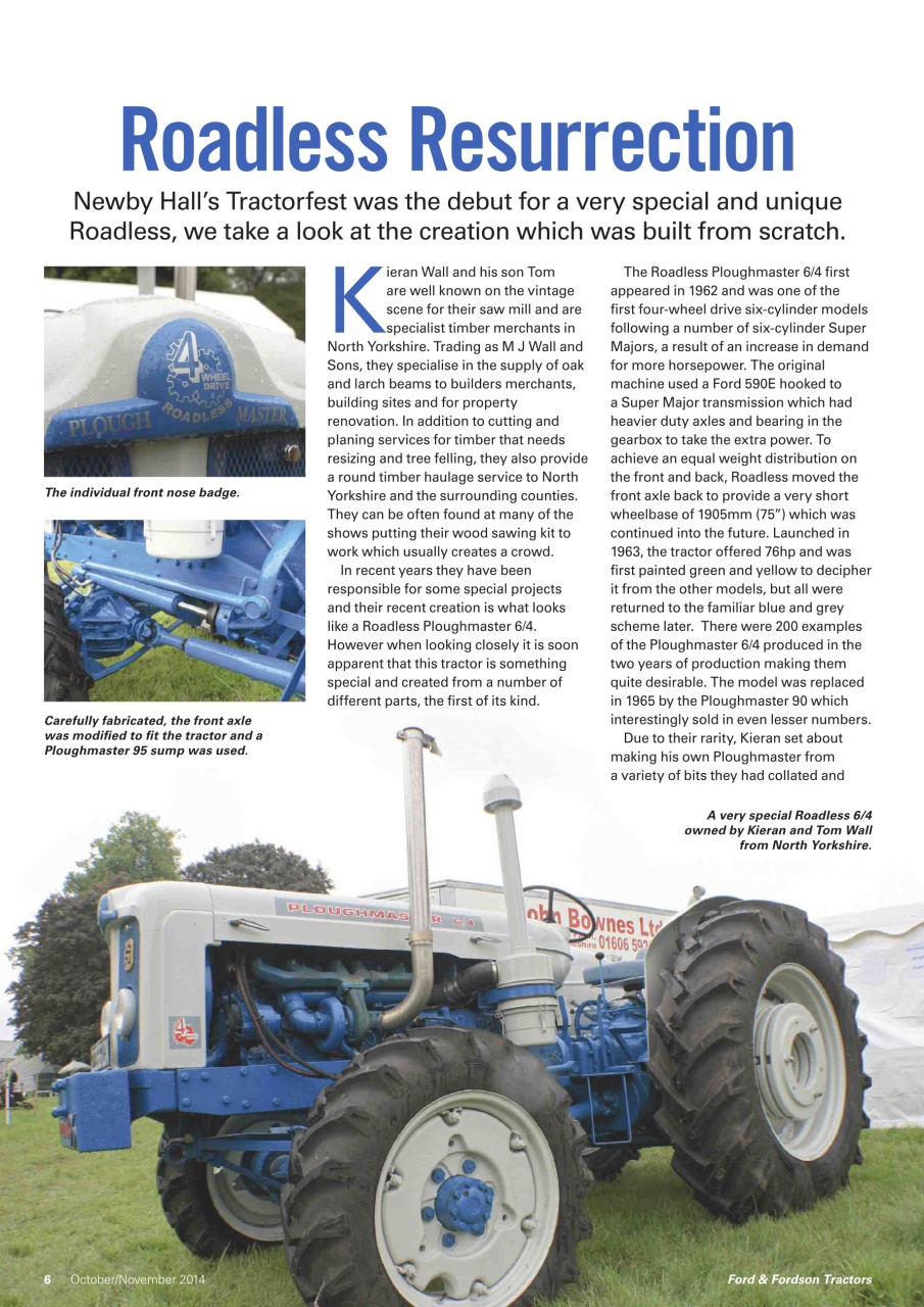 Ford & Fordson Magazine - No.63 Roadless Ploughmaster 95 Restoration ...