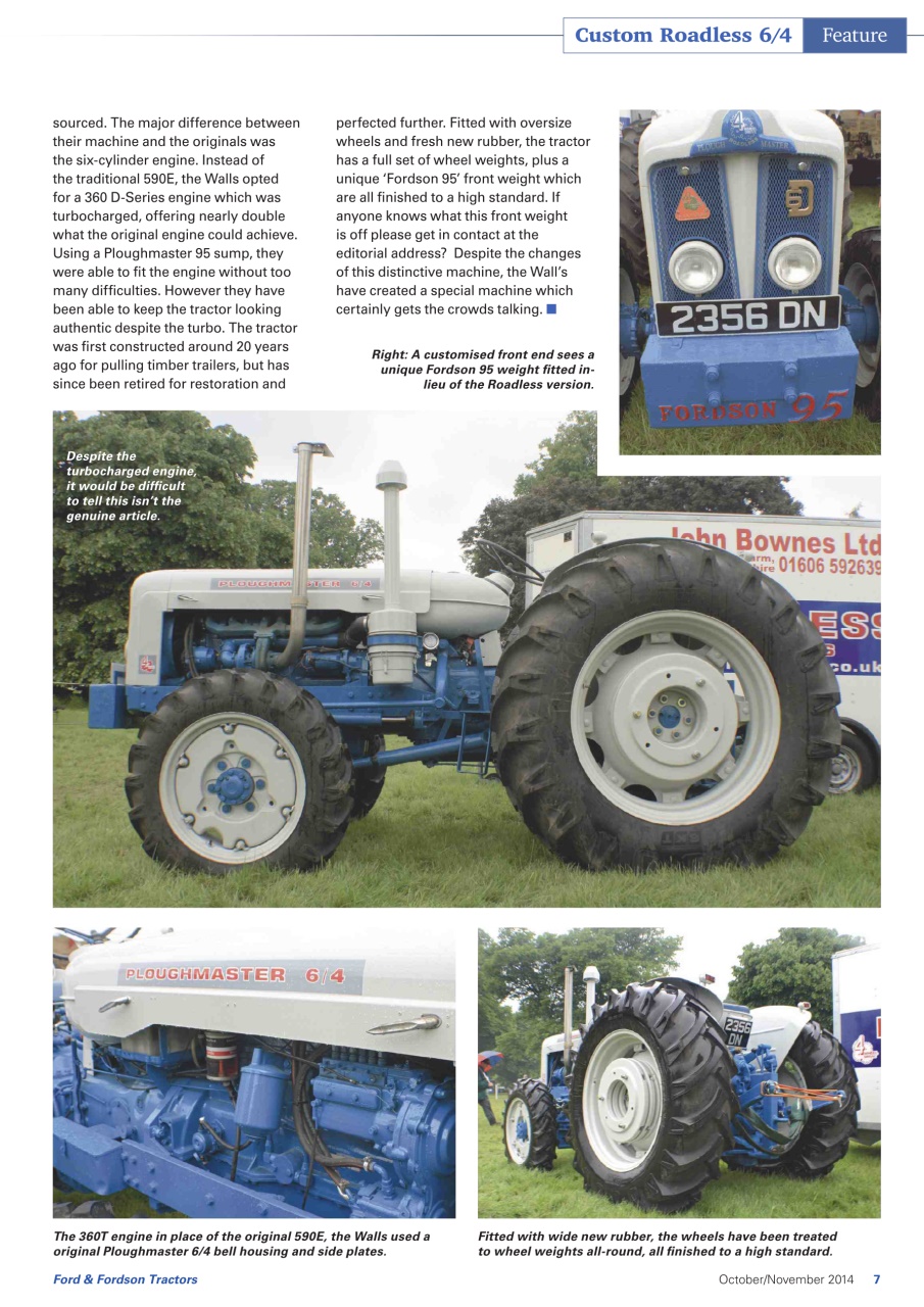Ford & Fordson Magazine - No.63 Roadless Ploughmaster 95 Restoration ...