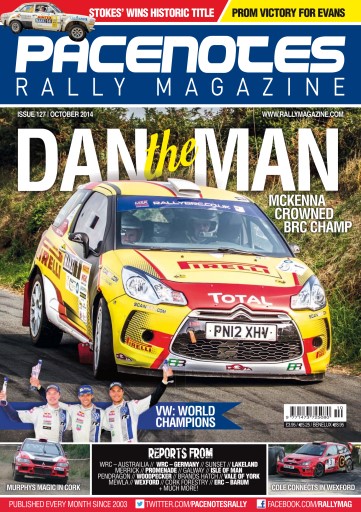 Pacenotes Rally magazine - Issue 127 - October 2014 Back Issue