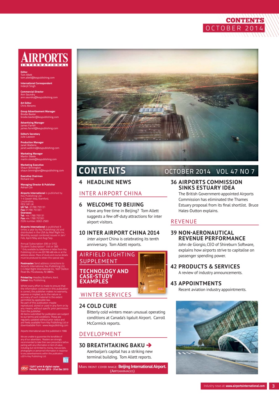 Airports International Magazine - October 2014 Back Issue