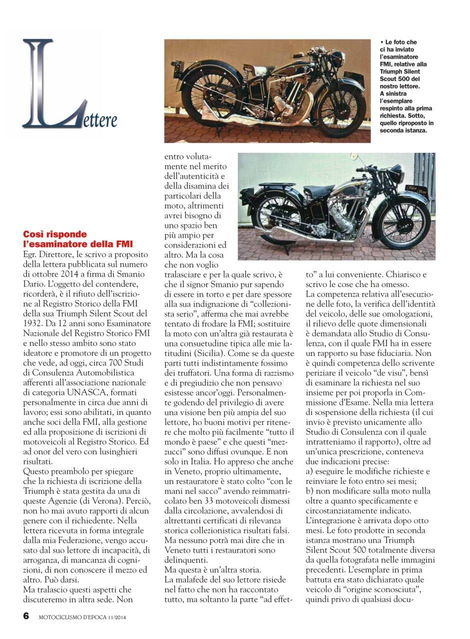 Motociclismo d'Epoca Magazine - Motociclismo d'Epoca 11 2014 Back Issue