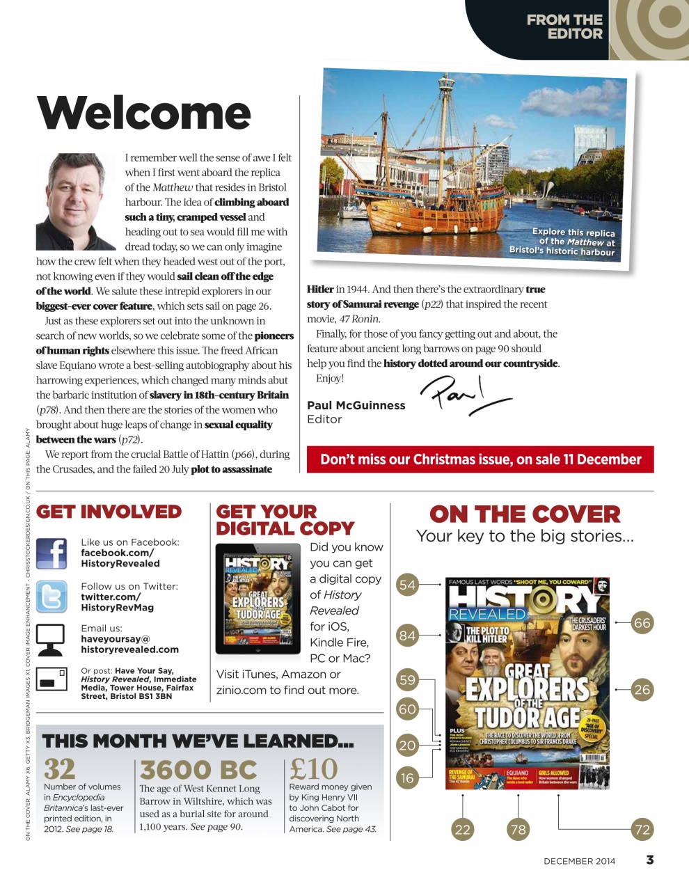 BBC History Revealed Magazine - December 2014 Back Issue