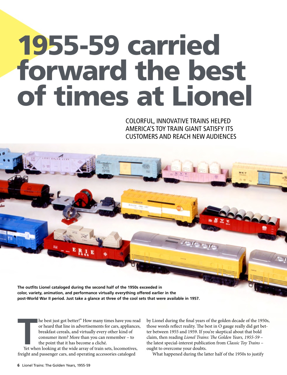 Classic Toy Trains Magazine - Lionel Trains: The Golden Years 1955-59 Special Issue