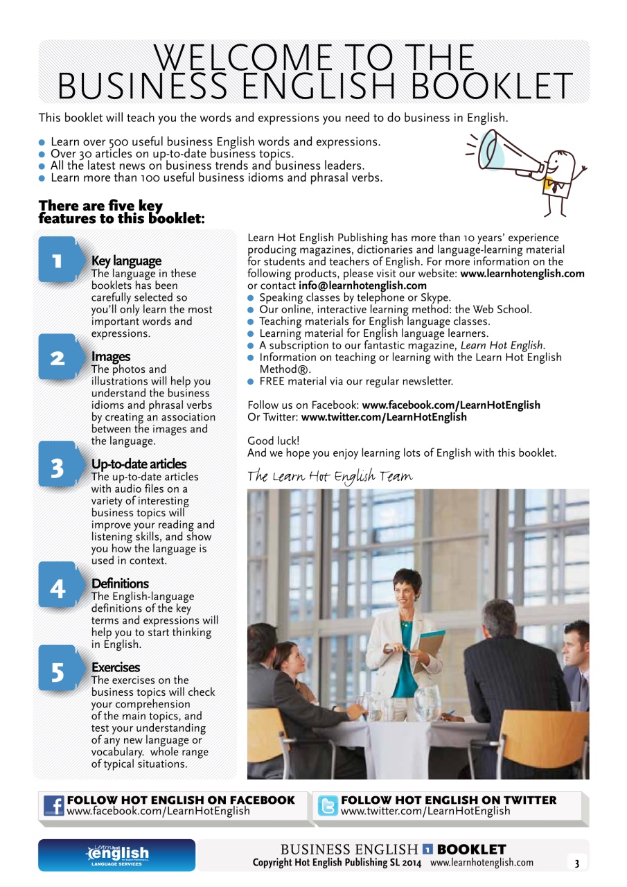 Learn Hot English Magazine - Business English 1 Special Issue