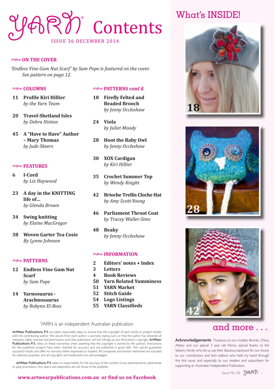 Yarn Magazine - Yarn Magazine Issue 36 Back Issue