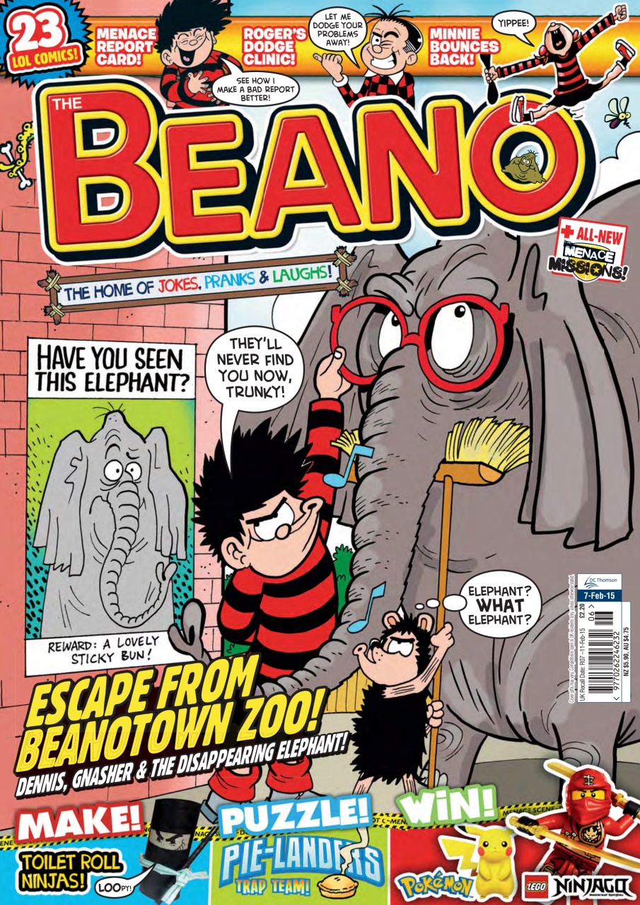 Beano Magazine - 7th February 2015 Back Issue