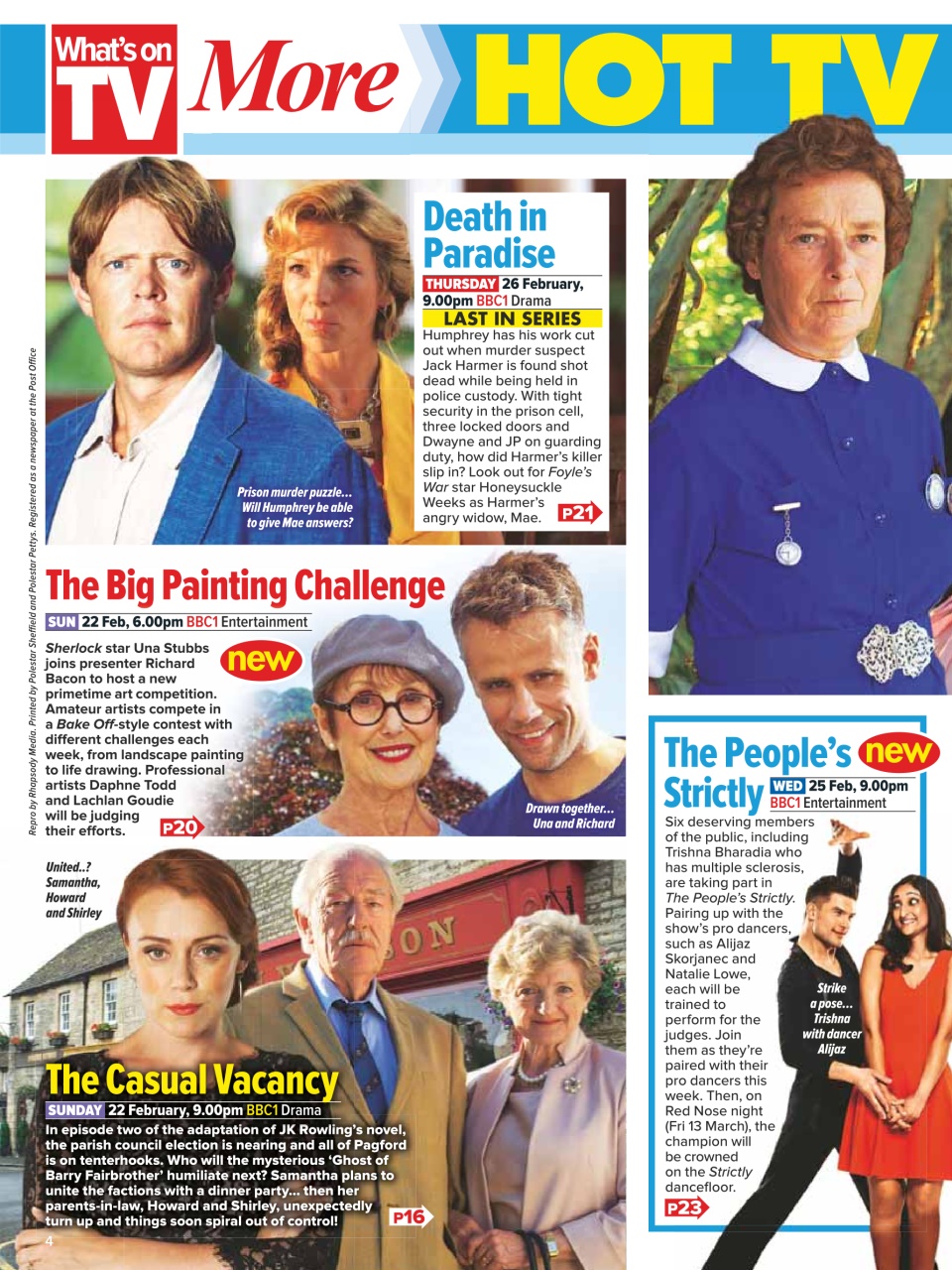 What's on TV Magazine - 21st February 2015 Back Issue