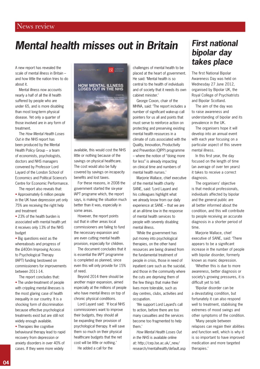 Mental Health Nursing Magazine - Mental Health Nursing AugustSeptember ...
