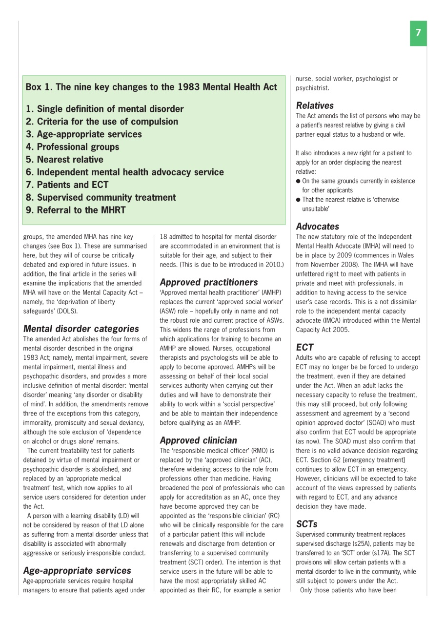 Mental Health Nursing Magazine - Mental Health Nursing JulyAugust 2008 ...