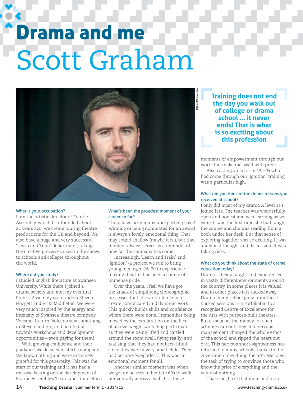 Drama and Theatre Magazine - Summer 1 - 2014/15 Back Issue