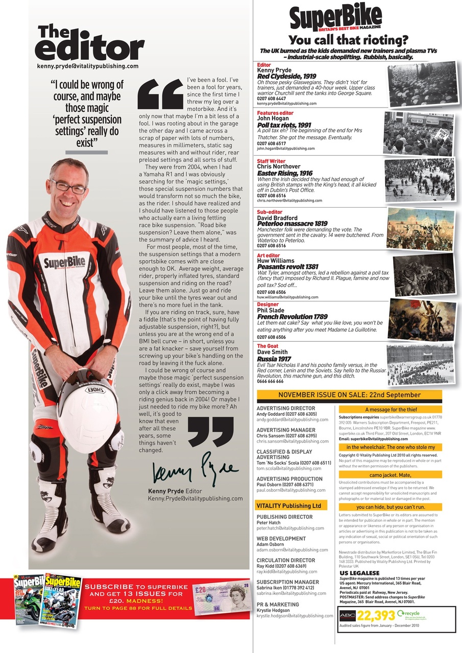 Superbike Magazine - October 2011 Back Issue