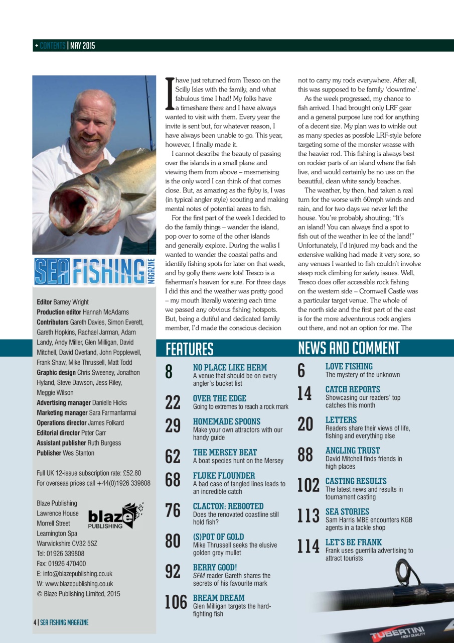 Sea Fishing Magazine Subscriptions and May 2015 Issue | Pocketmags