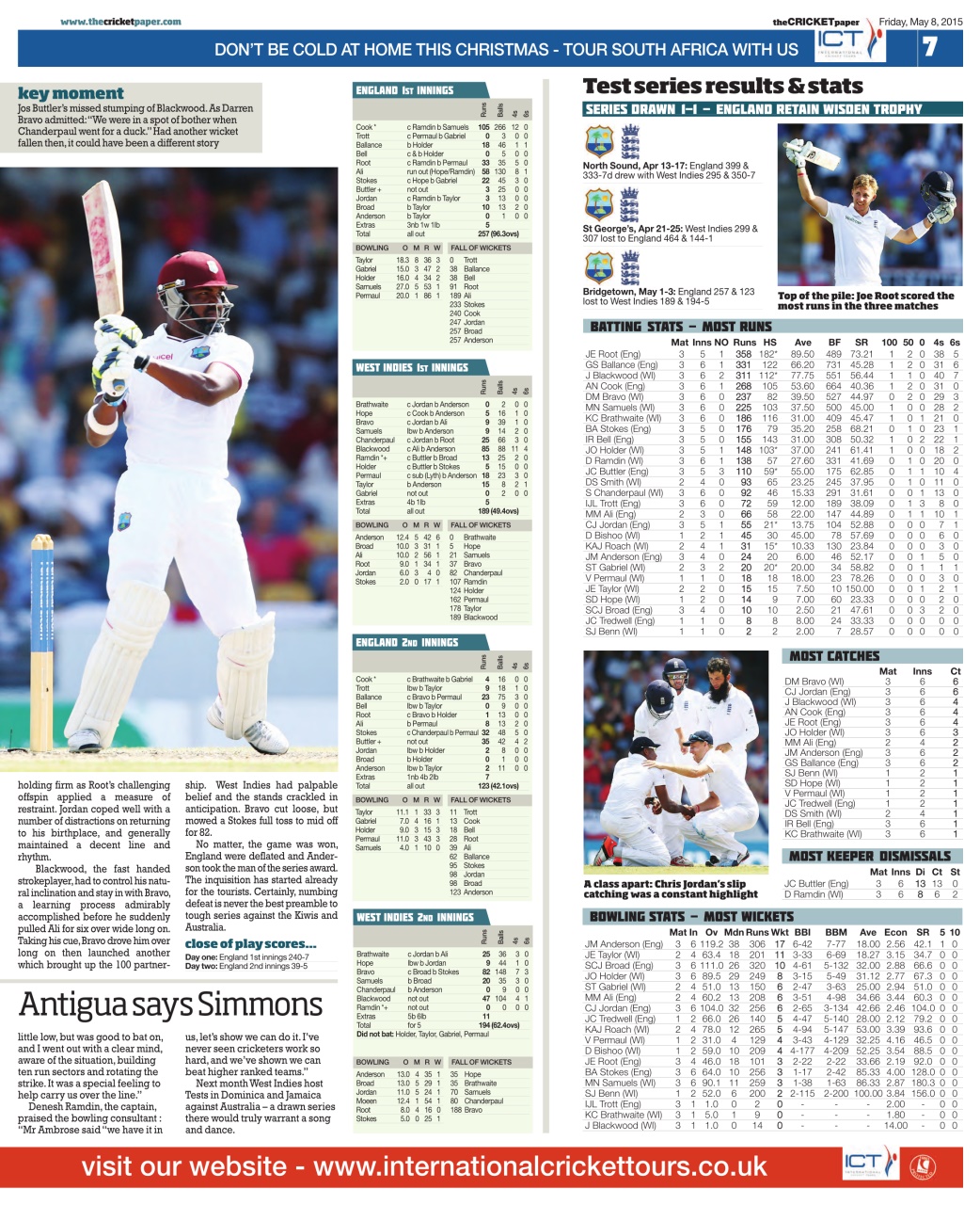 The Cricket Paper Magazine - 8th May 2015 Back Issue
